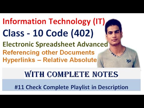 Electronic Spreadsheet Advanced | Class 10 IT | Link Data and Hyperlinks-Practical | Complete ...