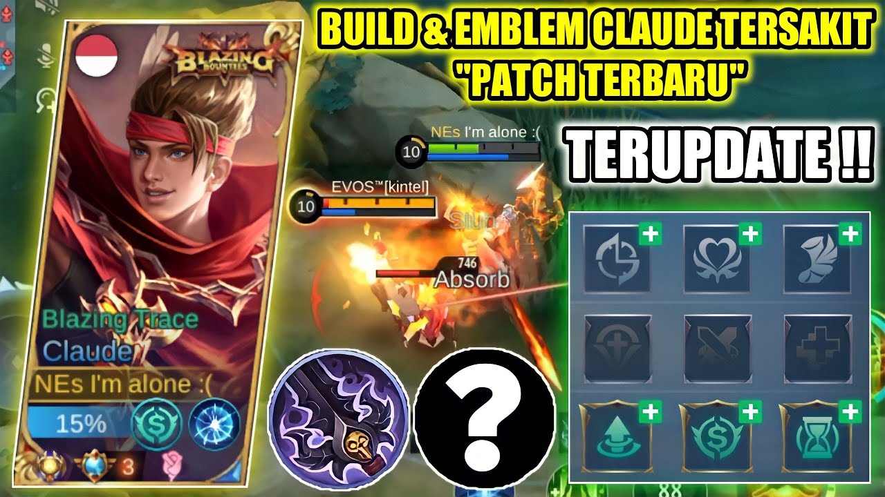 TERBARU! CARA SETTING EMBLEM DAN BUILD CLAUDE TERSAKIT 2022 - BUILD ...