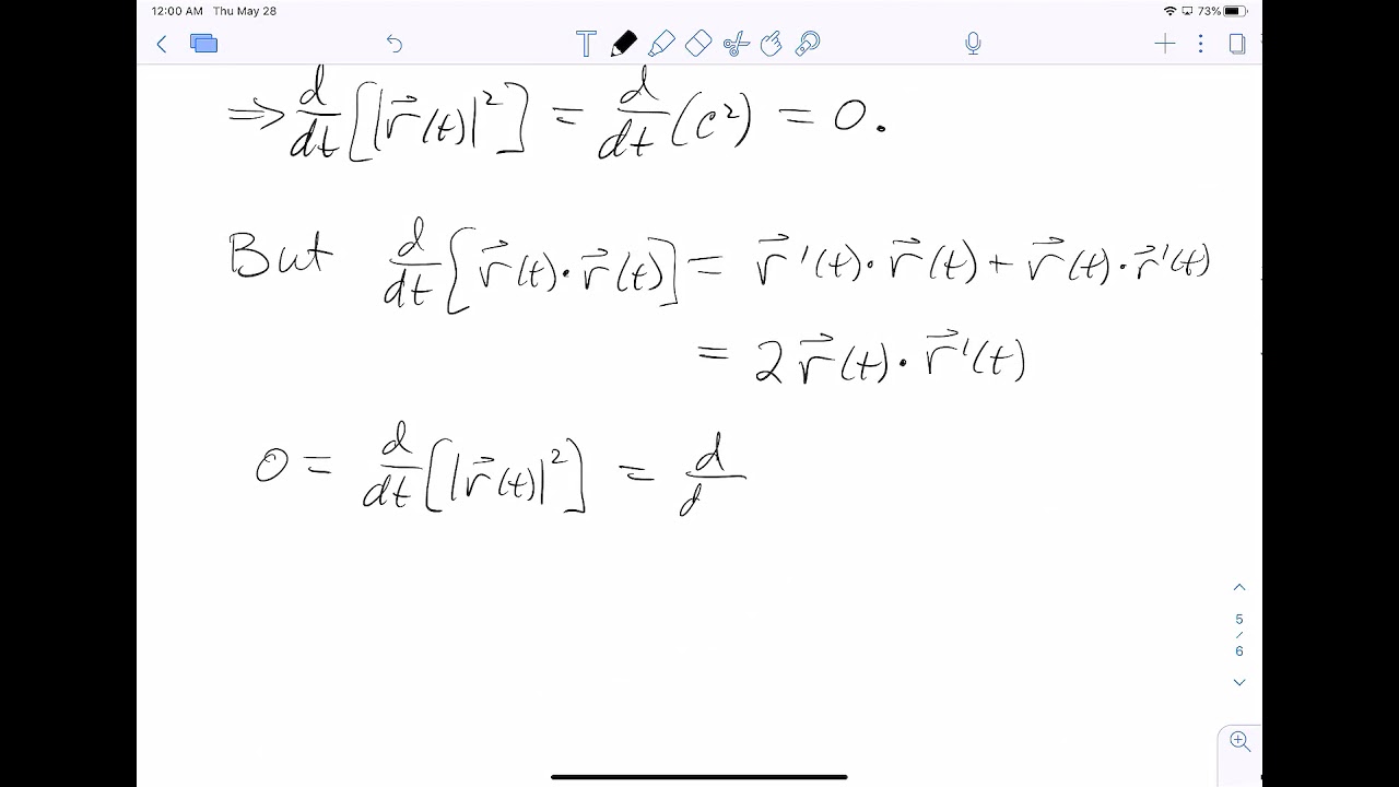 Derivatives and Integrals of Vector Functions - Multivariable Calculus ...