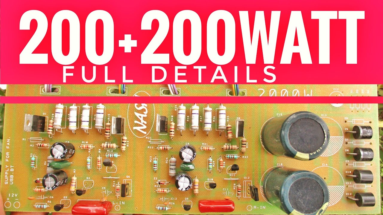 Haw to make A 200w+200w Stereo Amplifier Board(Mr Creative) - YouTube
