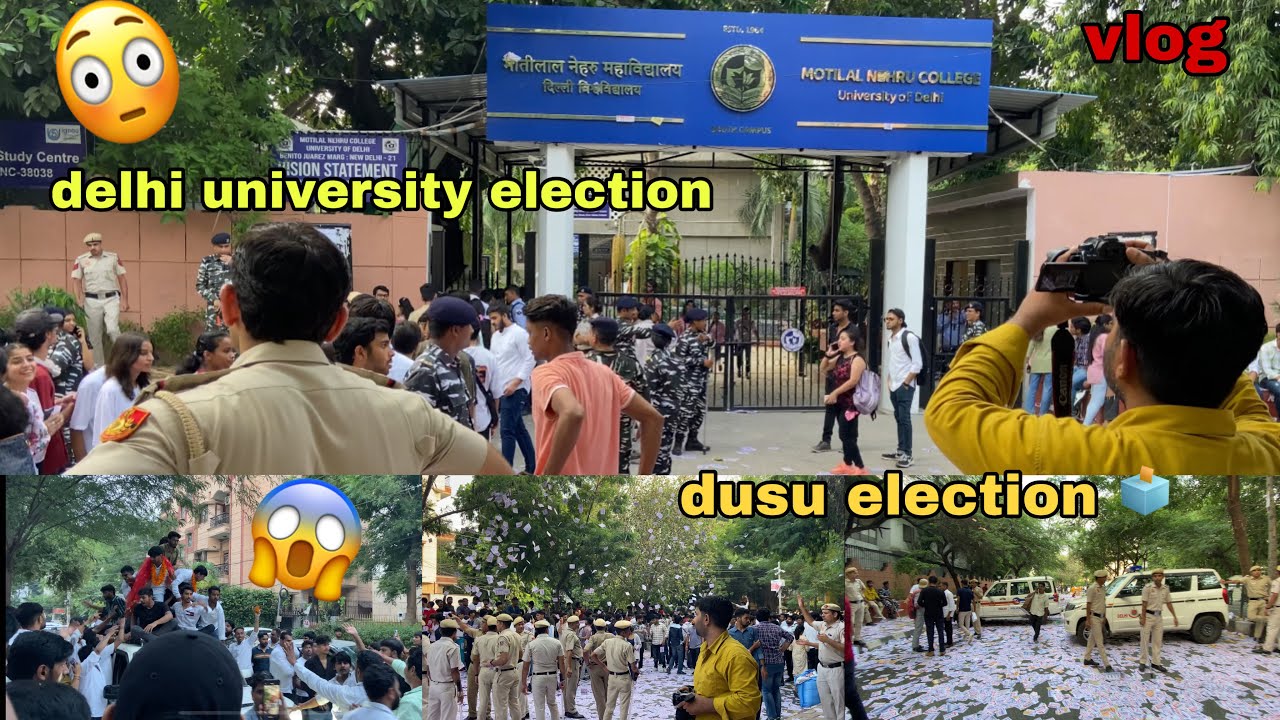 DELHI UNIVERSITY VOTING DAY VLOG 🗳️ | dusu election 2023😮 - YouTube
