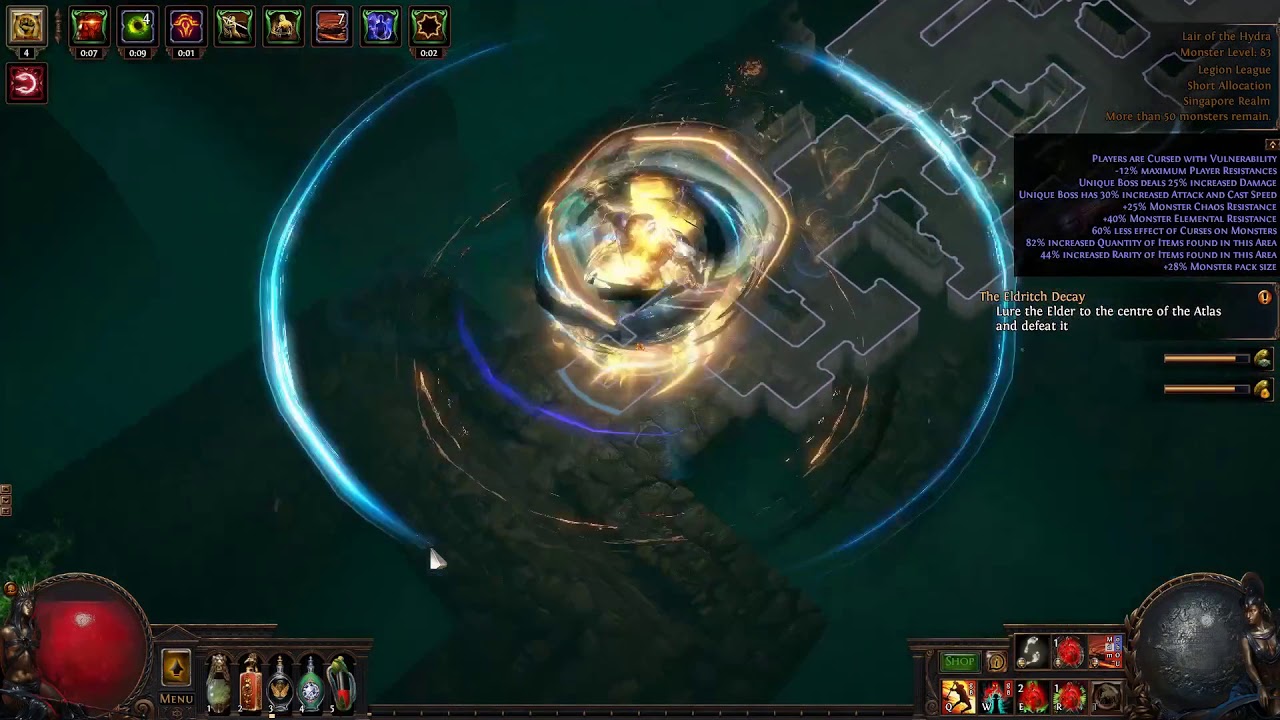 PoE 3.7 Legion T16 Lair of the Hydra Map - YouTube