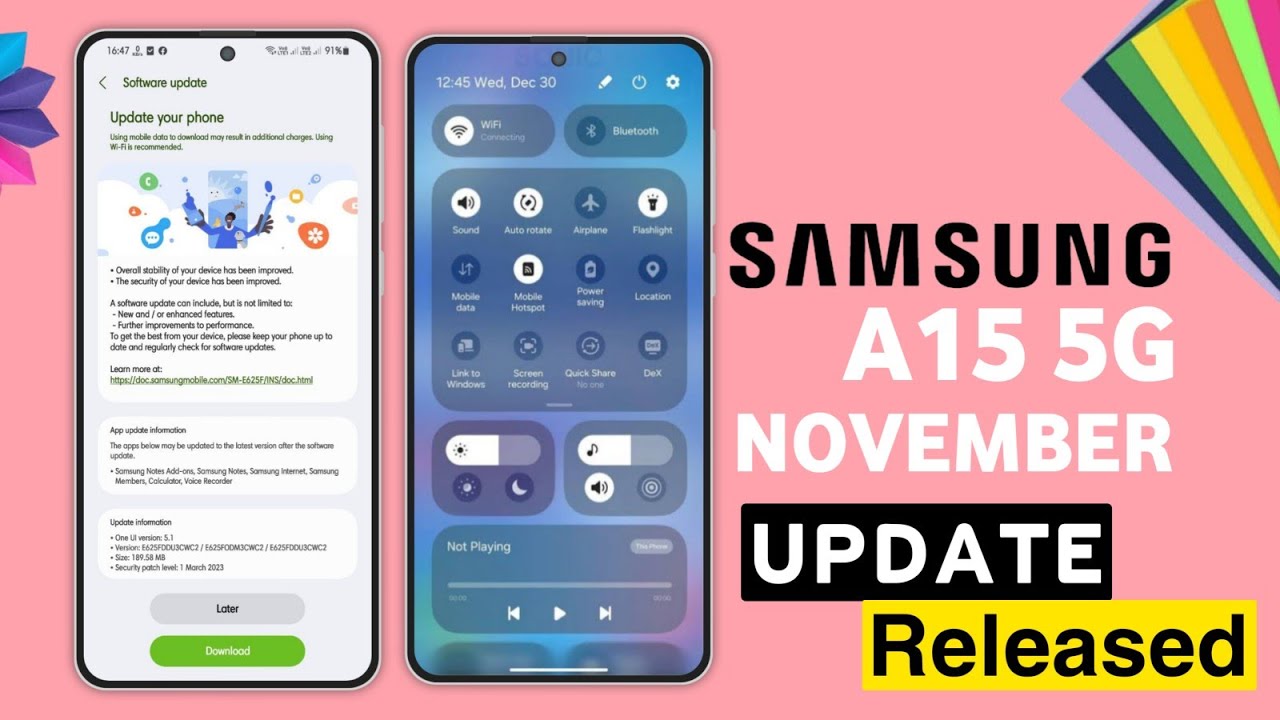 Samsung A15 5G : November Update Released🔥| What's New Features | New ...