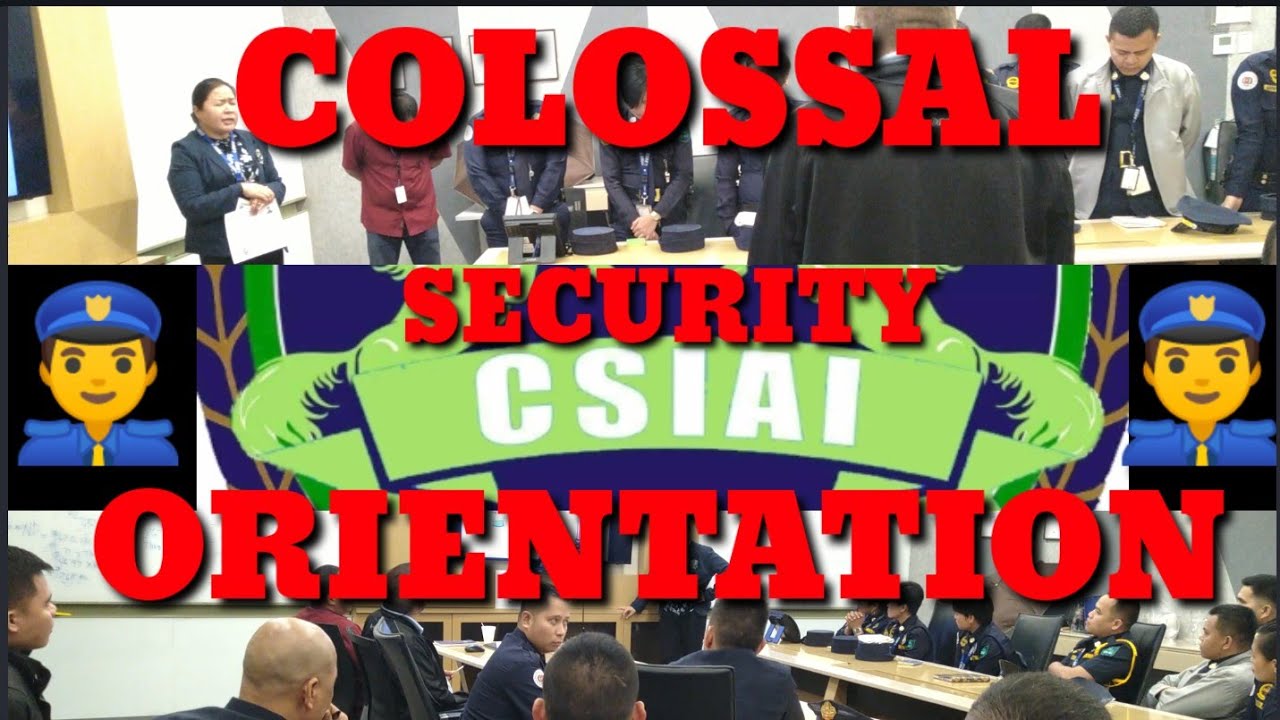 COLOSSAL SECURITY TEAM | OCCUPATIONAL SAFETY AND HEALTH ( OSH ) ORIENTATION | @ HGS PHL. 🇵🇭 ...