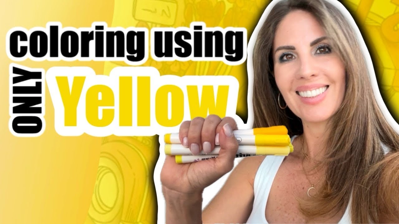 Color with Me! 💛Using ONLY yellow! - YouTube