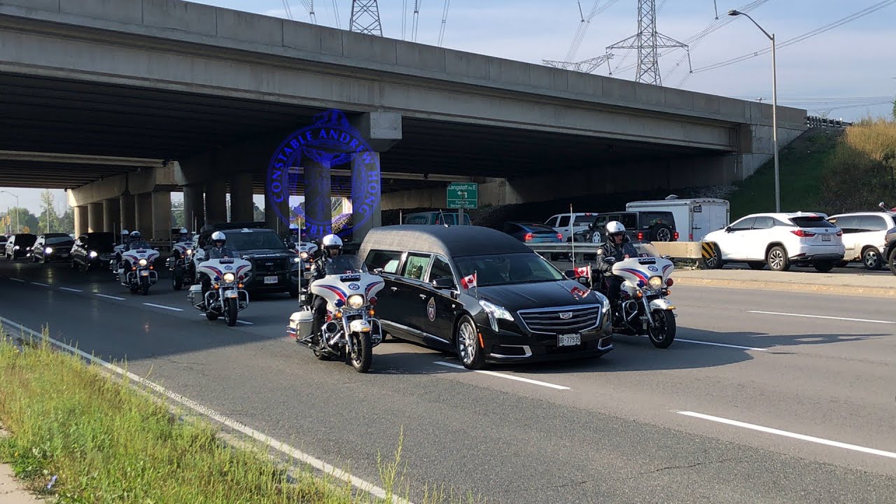 Police Procession for Toronto Police Constable Andrew Hong (Tribute ...