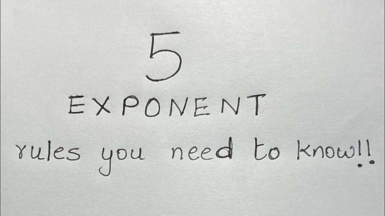 5 things about Exponents that you should know!!😱 - YouTube