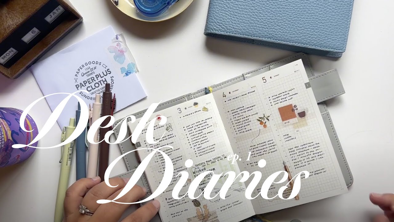 Desk Diaries ep 1 | New pens and my Take a Note planner - YouTube