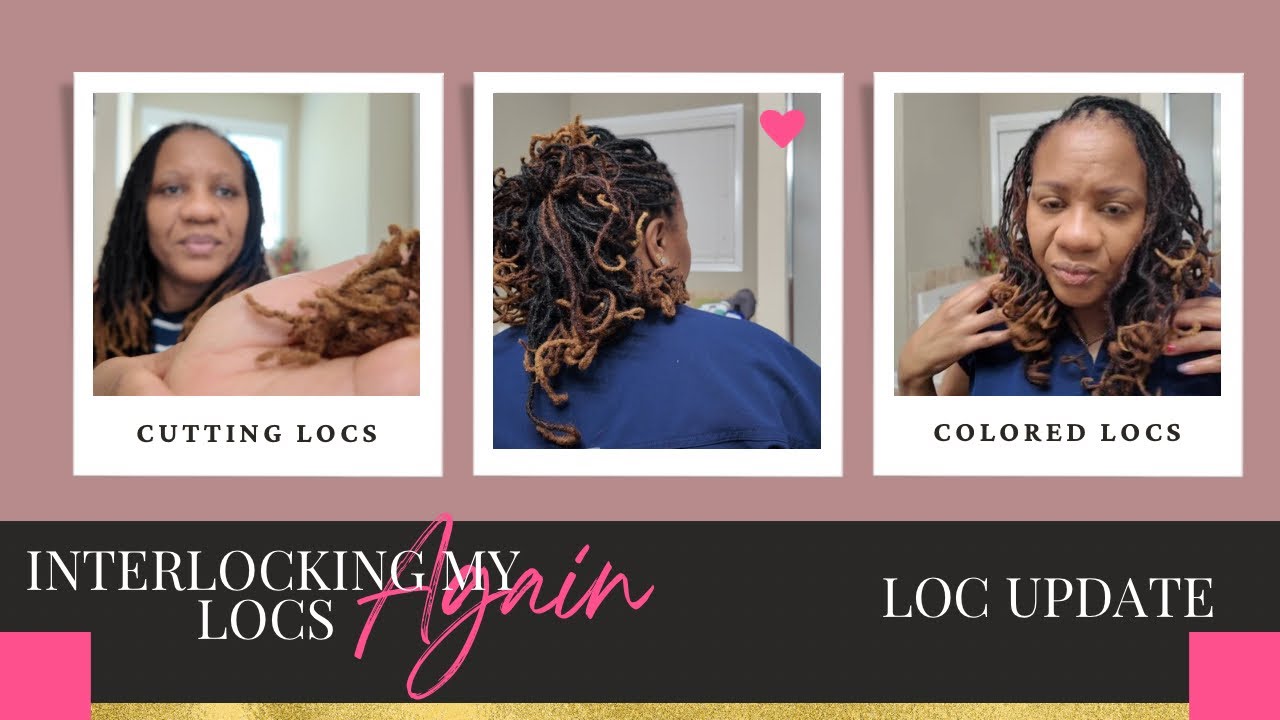 Loc Update: Interlocking My Locs Again!! Cutting and Coloring Locs ...
