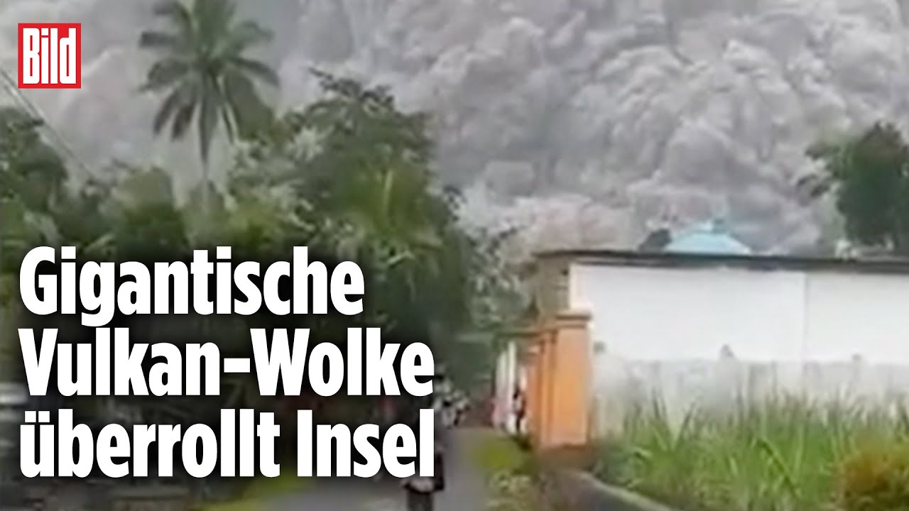 Vulkan Semeru auf Java bricht aus - YouTube