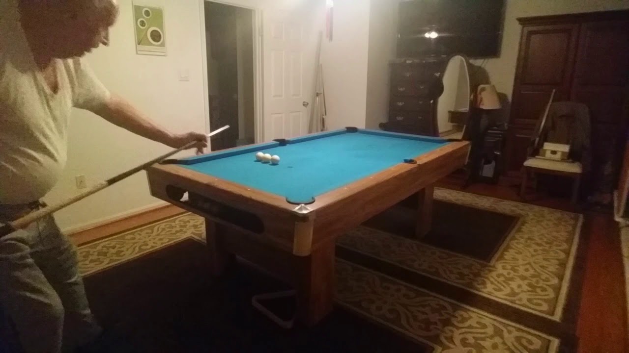 Steve Davis Drill 20c Cue Balls On 7 Foot Table - YouTube