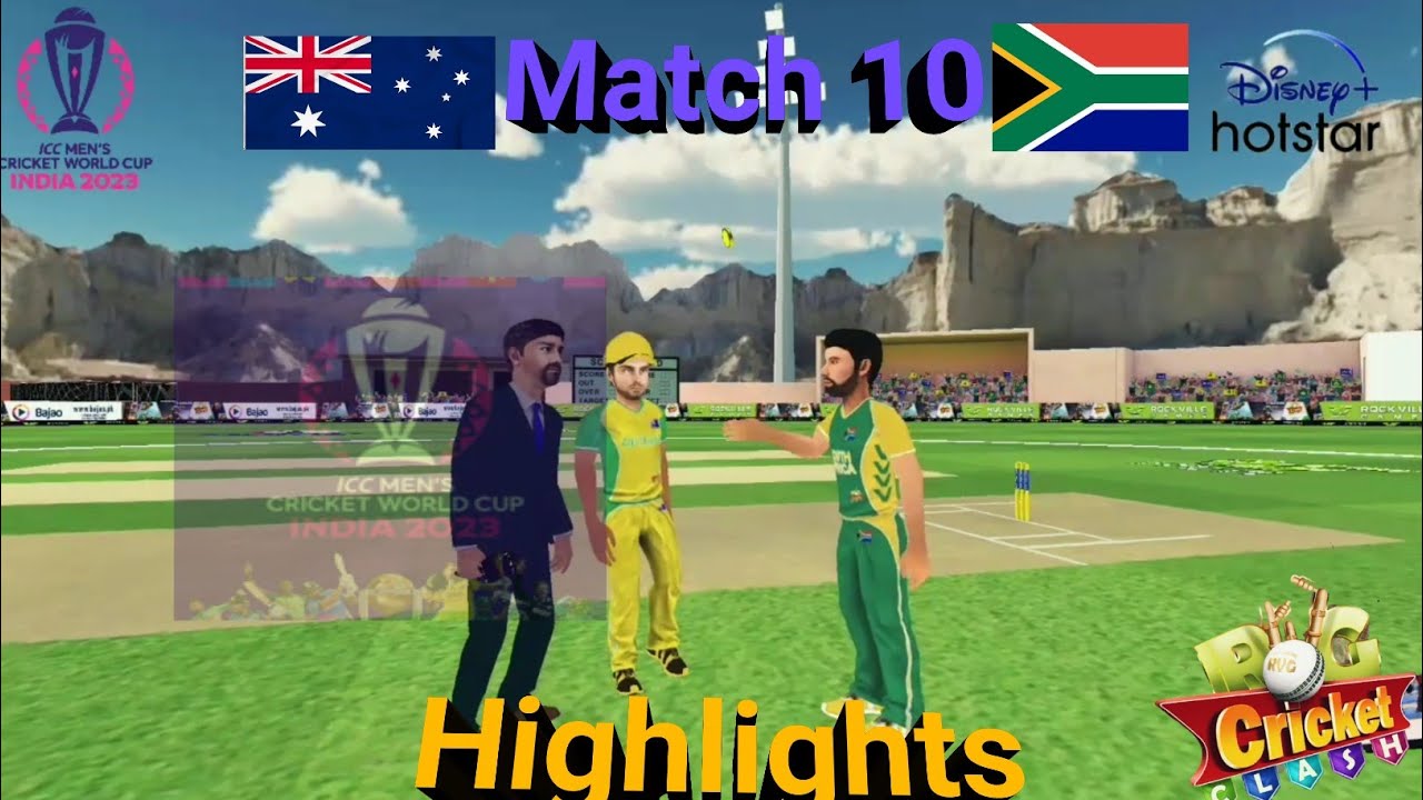 Thrilling Clash: Australia vs. South Africa | CWC23 Match 10 RVG ...