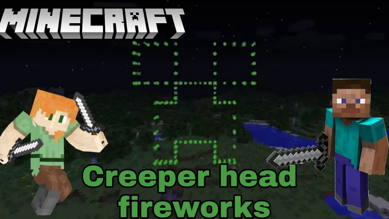 Creeper head fireworks in Minecraft | MC Strange - YouTube