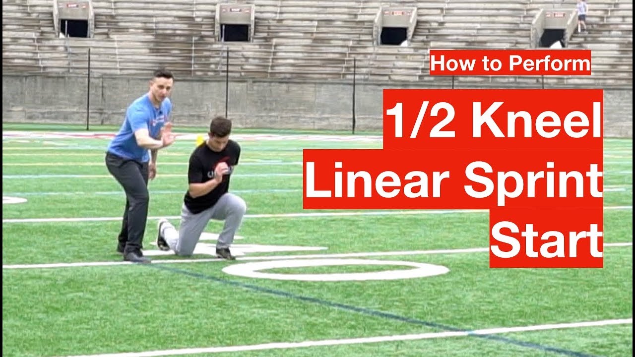 1/2 Kneel Start Linear Sprint - YouTube