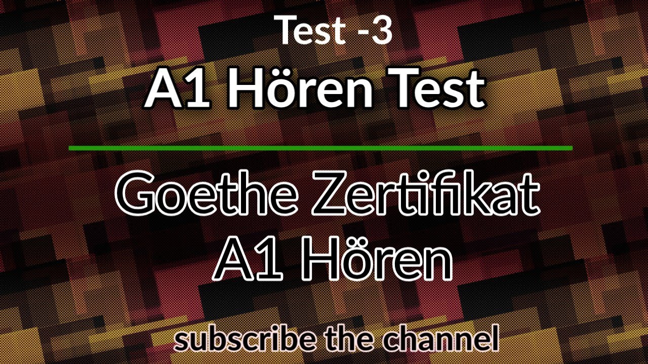 Goethe Start Deutsch A1 Modelltest 3 | German A1 listening exam - YouTube
