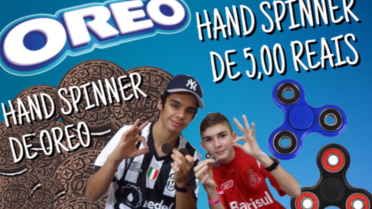 HAND SPINNER DE OREO + HAND SPINNER DE 5 REAIS - YouTube