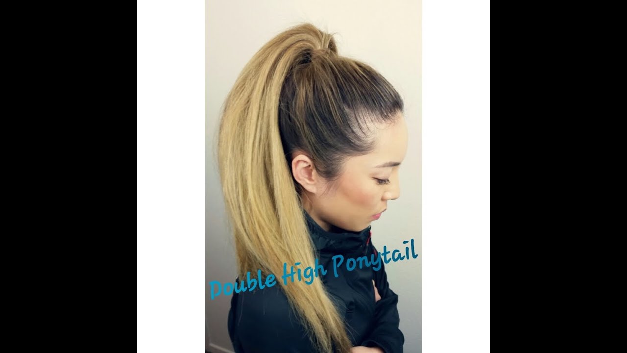 New Years Gym Resolution Tutorial- Double High Ponytail - YouTube