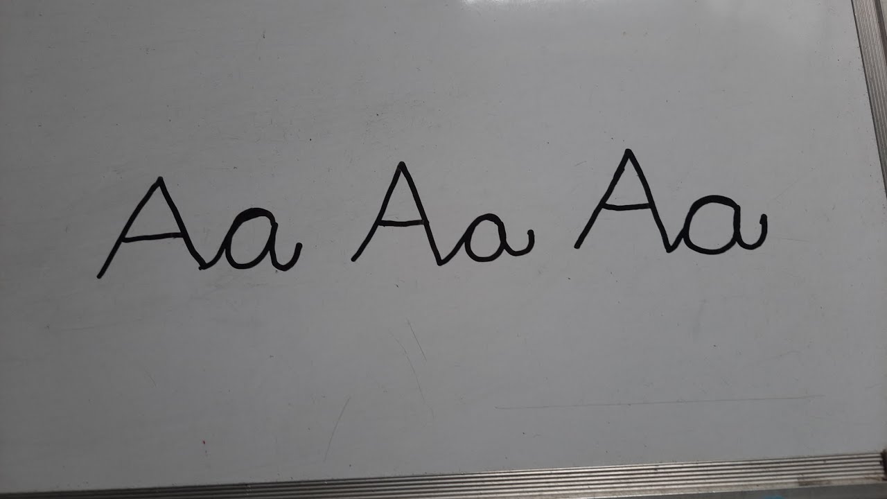 How to write capital and small letter Aa - YouTube