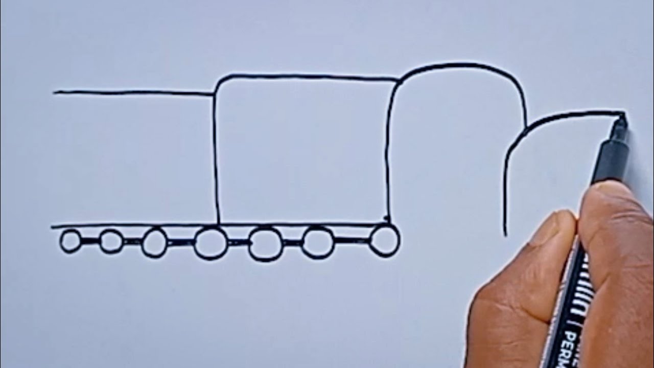 The accident train scene is easy to draw | easy train drawing | train ...