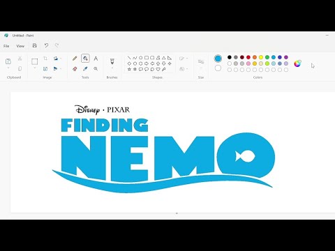How to draw the Finding Nemo logo using MS Paint | How to draw on your computer