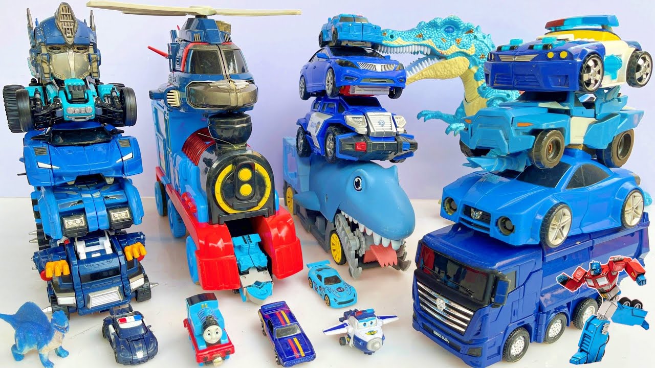 Nuevos Transformers Color Azul: Optimus Prime, Tobot, Dinosaurio, Choo ...