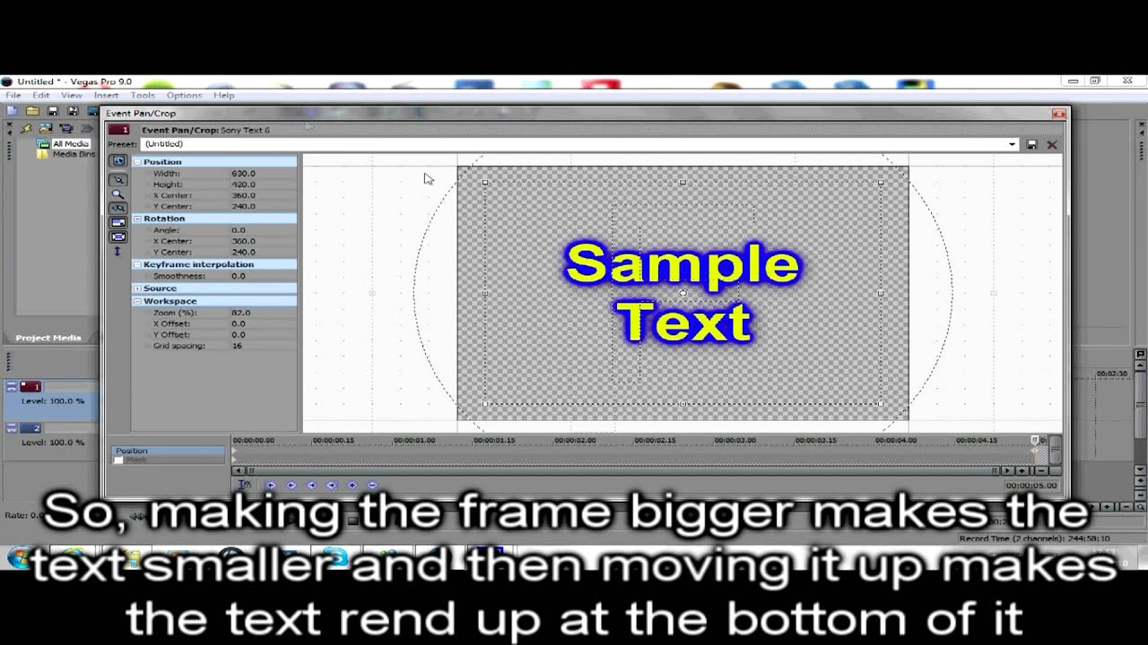 Sony vegas pro 9 text animation tutorial - YouTube
