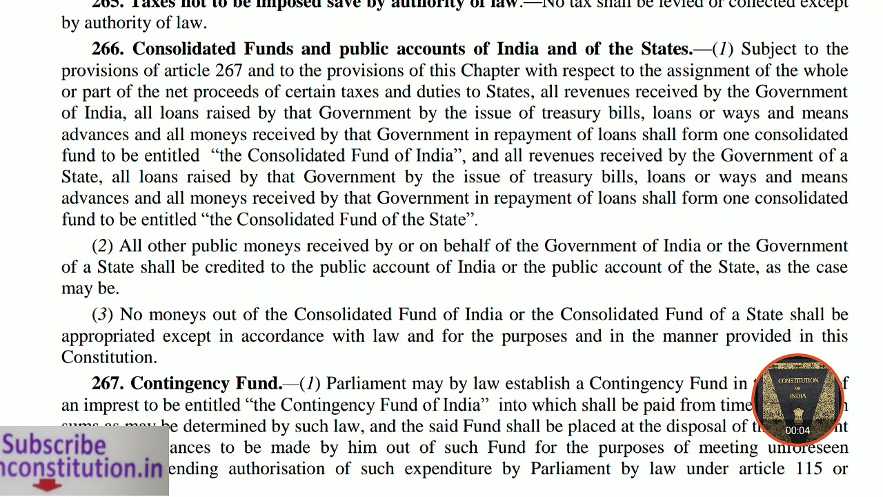 Article 266 of Indian Constitution - YouTube