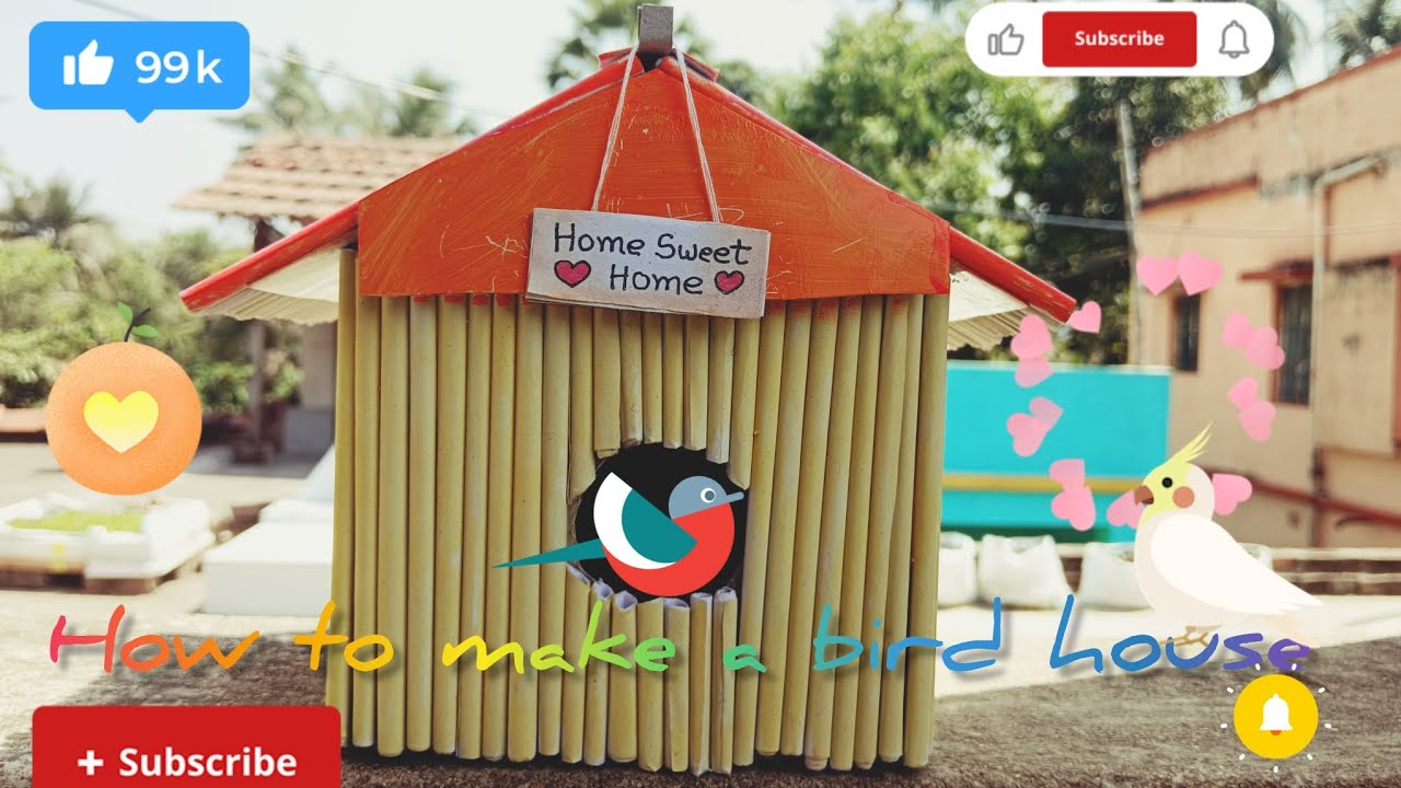 How to make a bird house/ create a bird house / paper house/ origami ...