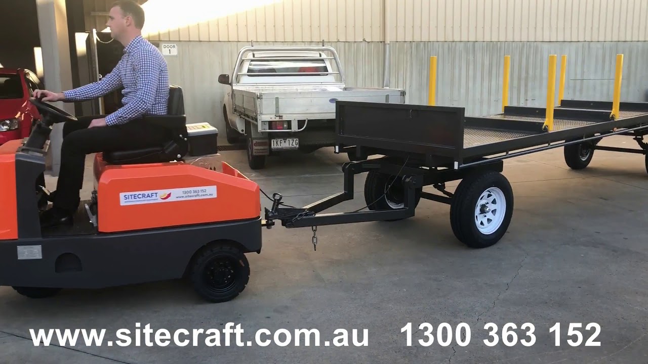 Sitecraft Self-Steering Platform Trailers 3000Kg Capacity - YouTube