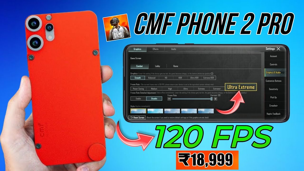 Cmf Phone 2 Pro Bgmi 120 Fps Test || Cmf Phone 2 Pro Bgmi Graphics Test ...
