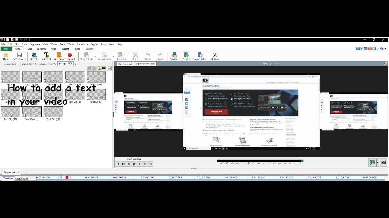 How To Add Text To Your Video In VideoPad Editor YouTube How To Add Text To Your Video In VideoPad Editor YouTube