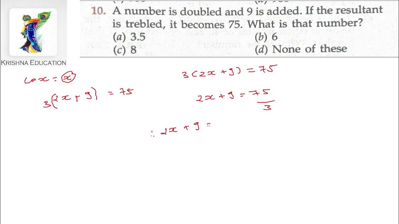 10 A Number Is Doubled And 9 Is Added If Resultant Is Trebled It 10-a-number-is-doubled-and-9-is-added-if-resultant-is-trebled-it