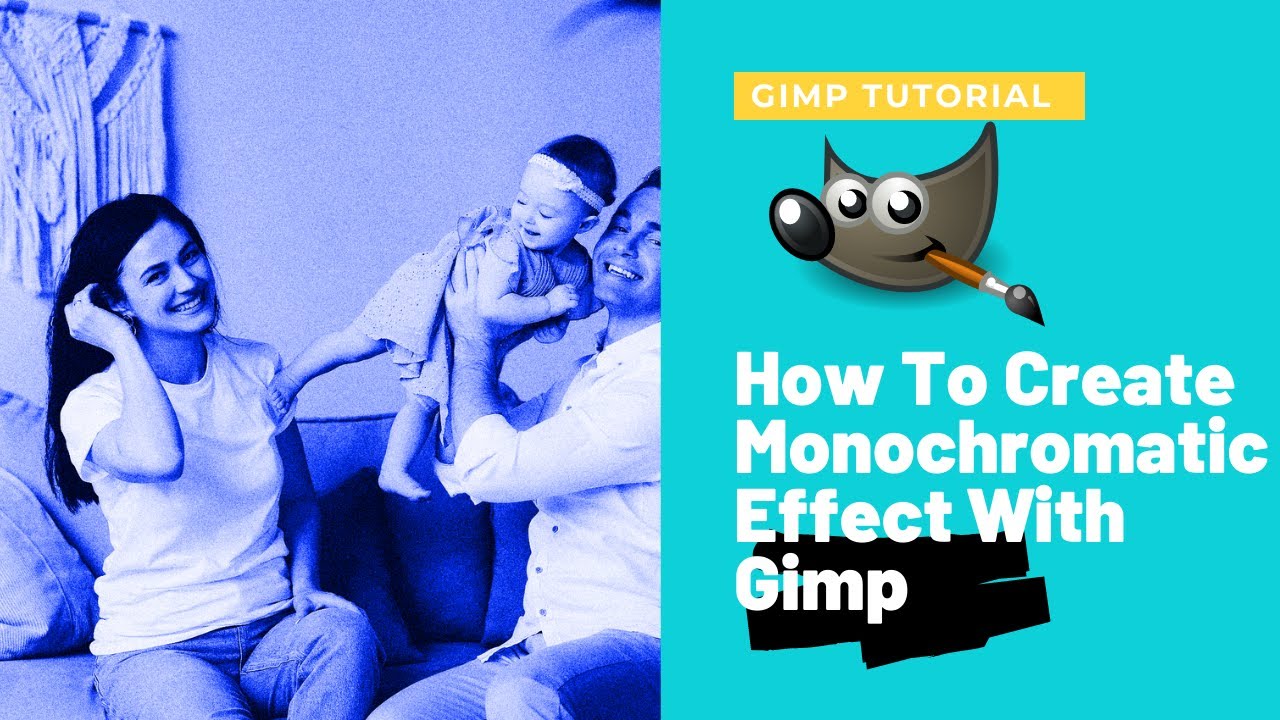 GIMP Photo Editing Monochromatic Effect - YouTube