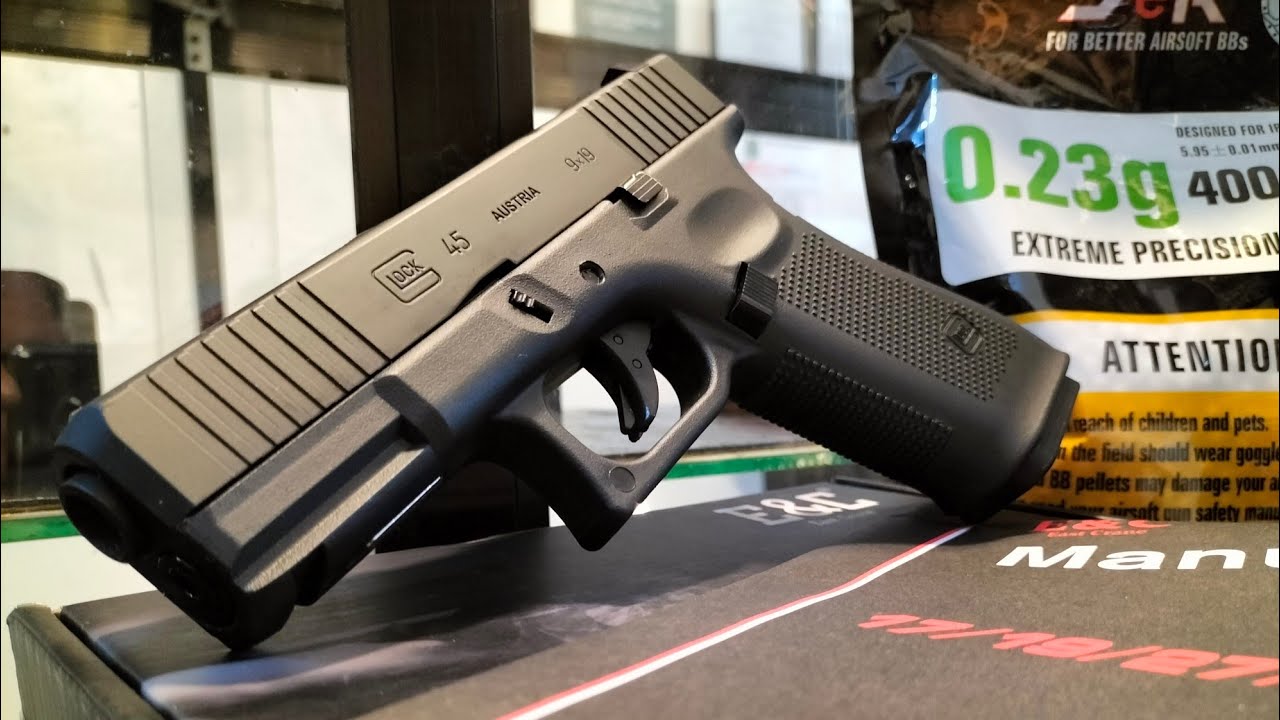 E&C Glock 45 quick review and testing. Unit of Sir Ronan. #airsoft # ...
