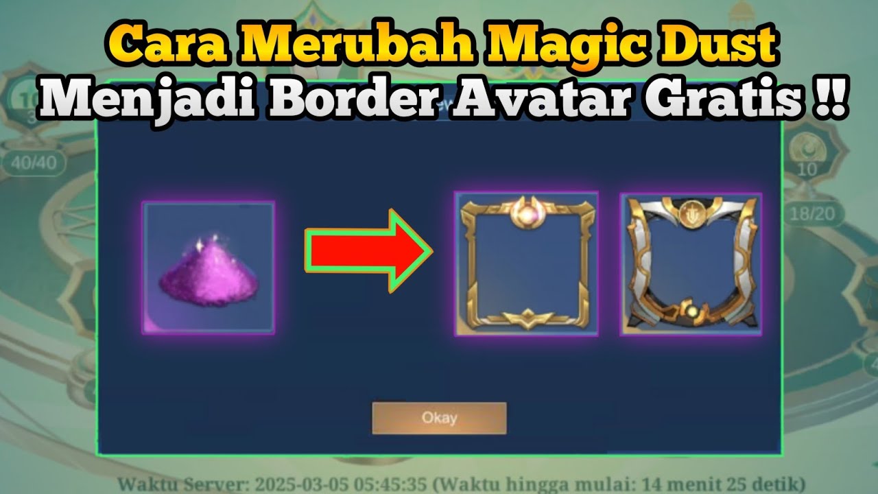Cara Merubah Magic Dust Menjadi Border Avatar Terbaru Mobile Legends ...