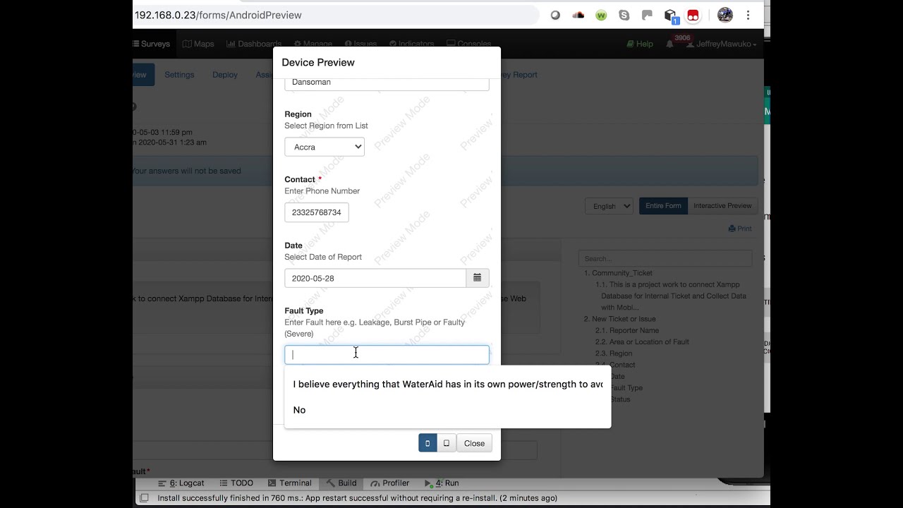 How To Design a Data Collection Form Using The mWater Portal - YouTube