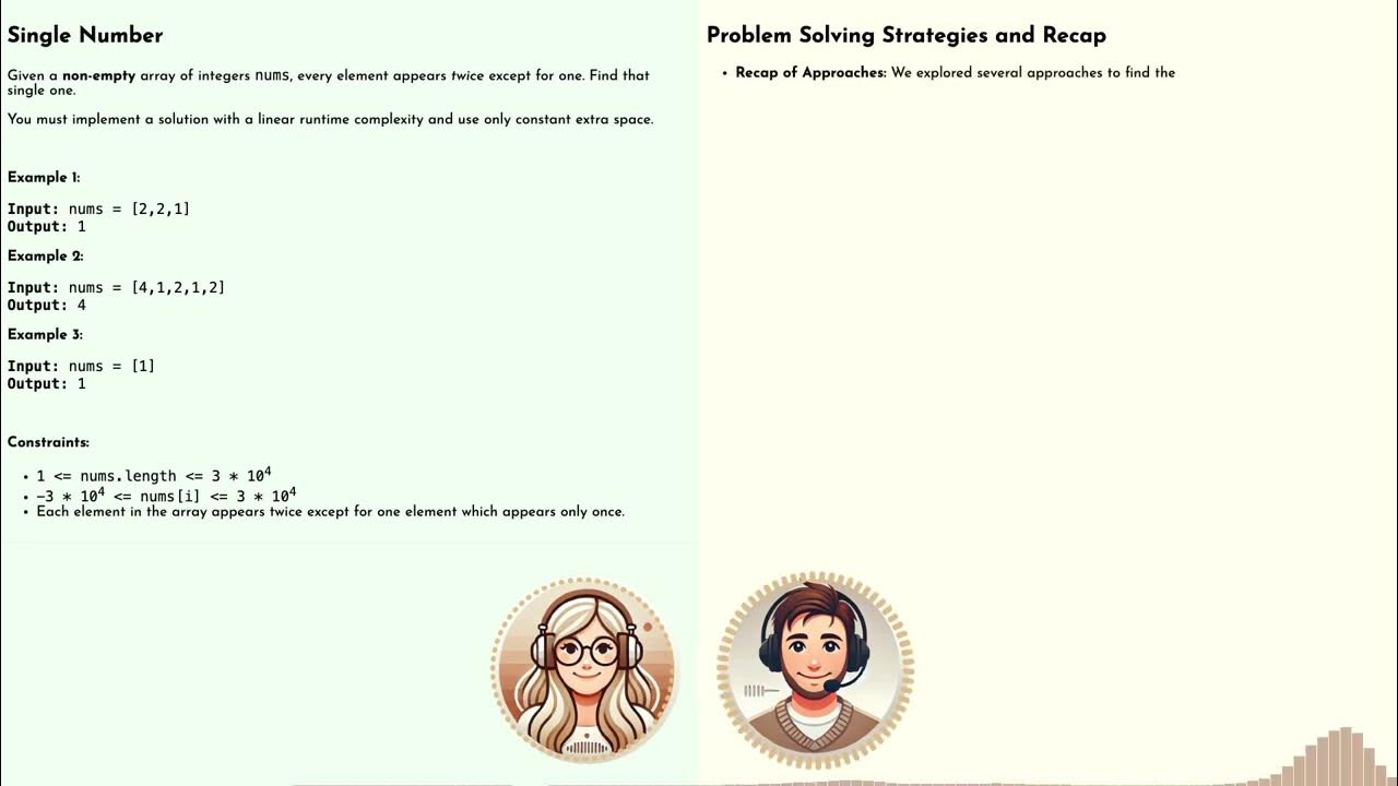 Single Number: A Deep Dive into Algorithmic Solutions | Audio Podcast - YouTube