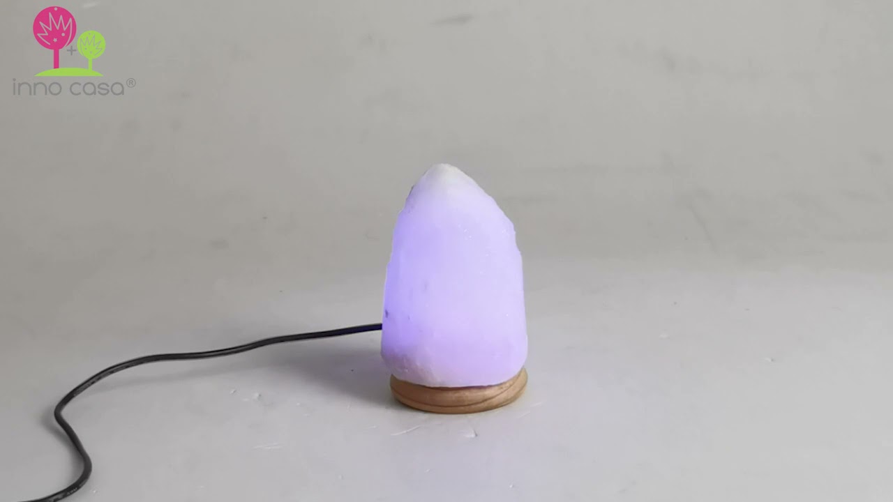 Natural Himalayan Color Changing LED Salt Lamp – White Salt Rock - YouTube