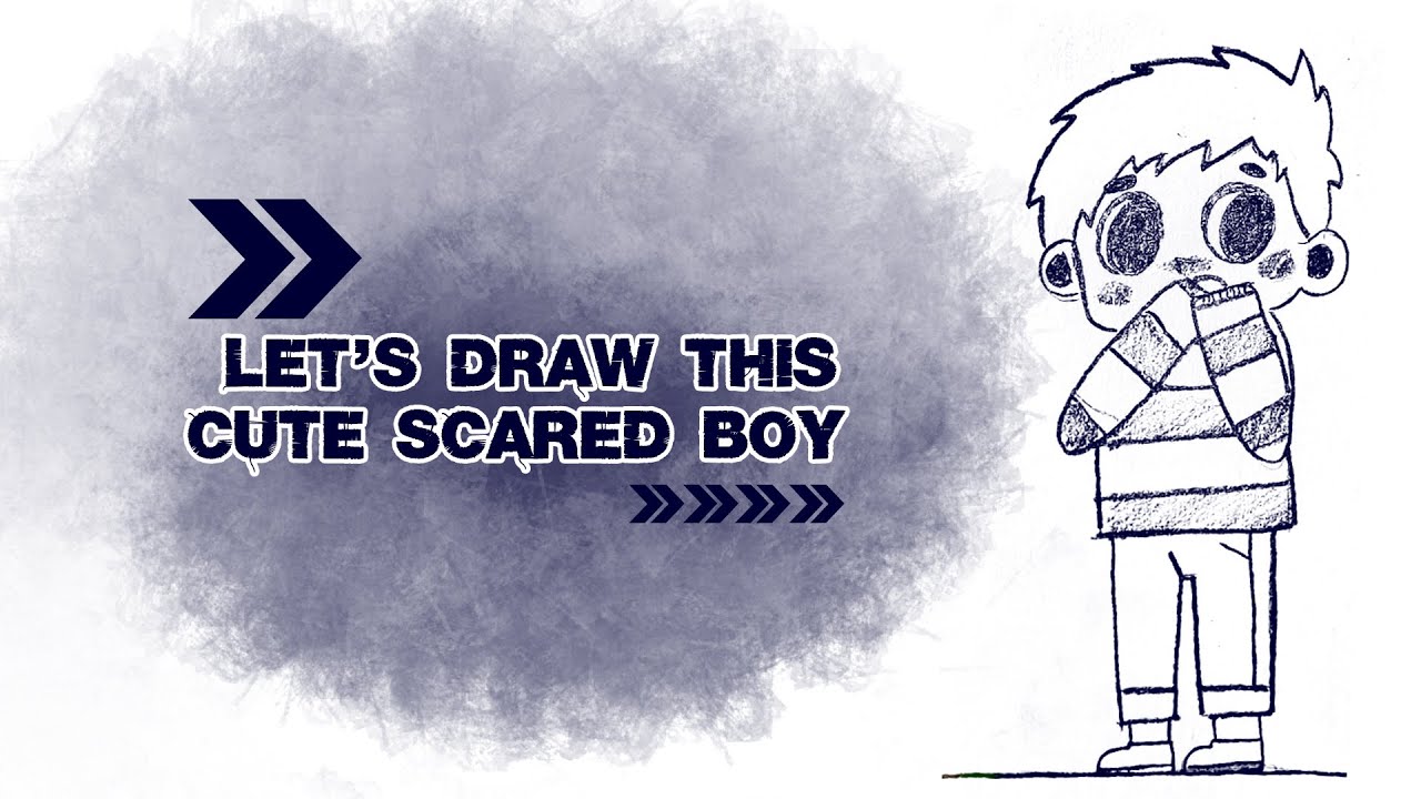 How to draw this scared boy| tutorial |step by step - YouTube