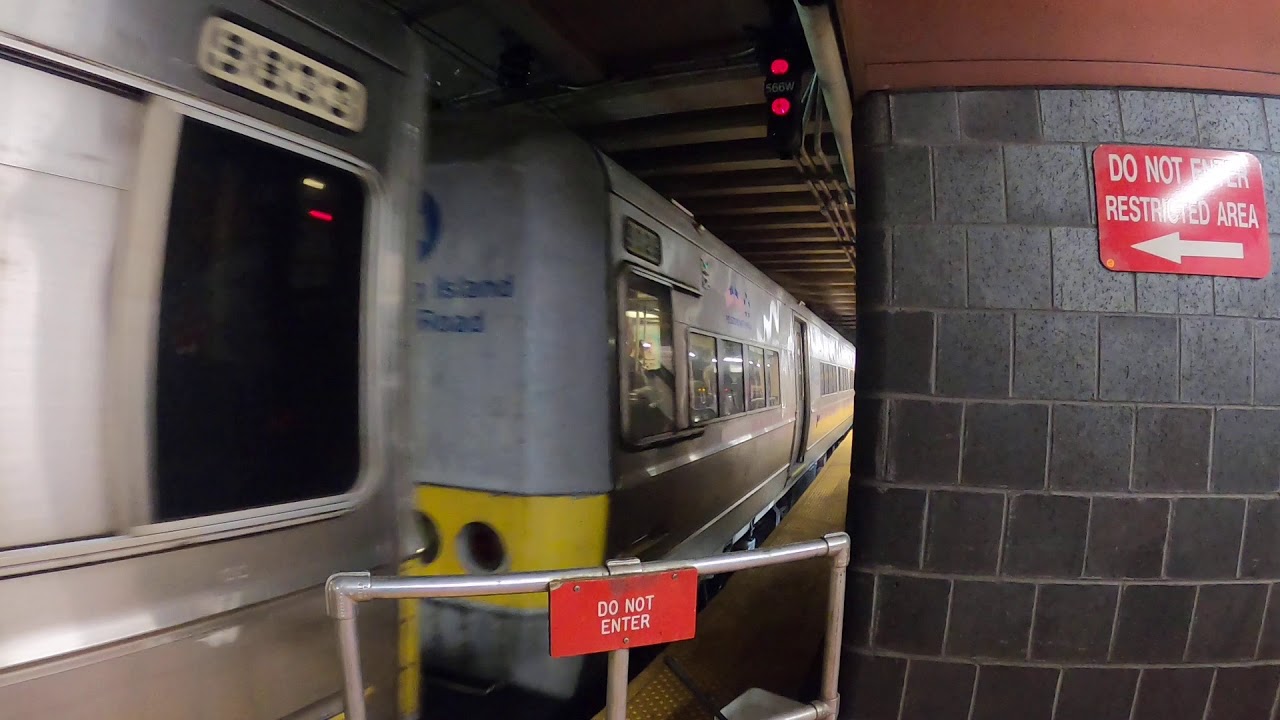 M3 LIRR Railcar to Port Washington Departs Penn Station w/ horn salute ...