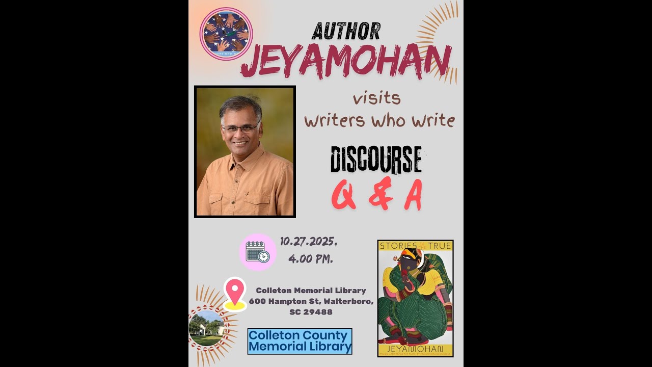 Writers Who Write - Jegadeesh Introduces author of Stories of The True ...