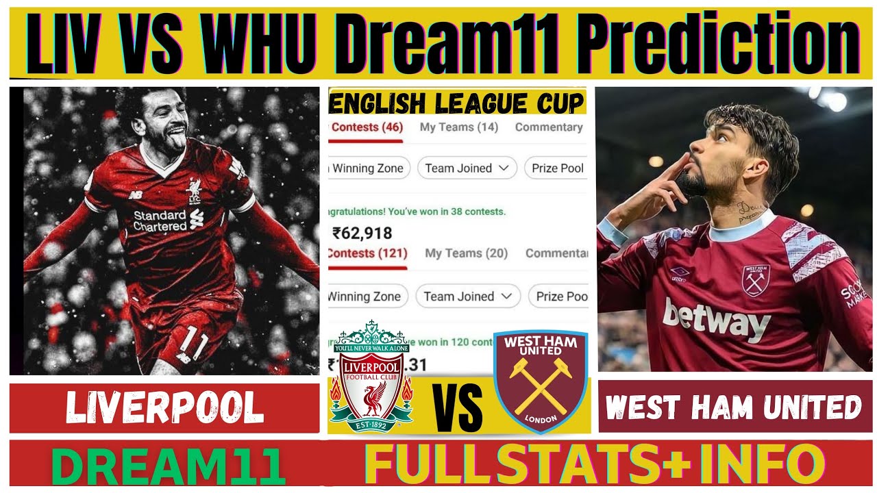 Liv Vs Whu Dream11 Football Team Prediction Liv Vs Whu Dream11 Team