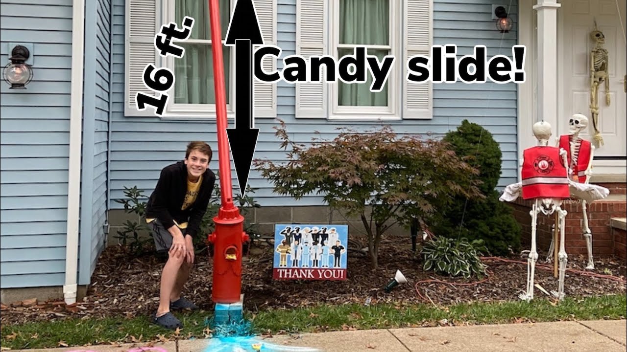 Candy slide/chute! Socially distanced solution for Halloween! - YouTube