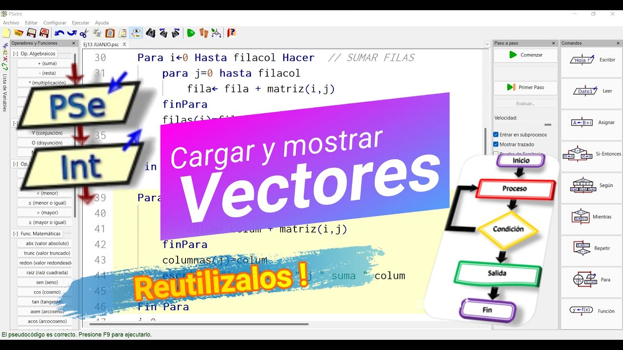 Ejercicio Con Vectores En Pseint Doovi Ejercicios Con Vectores