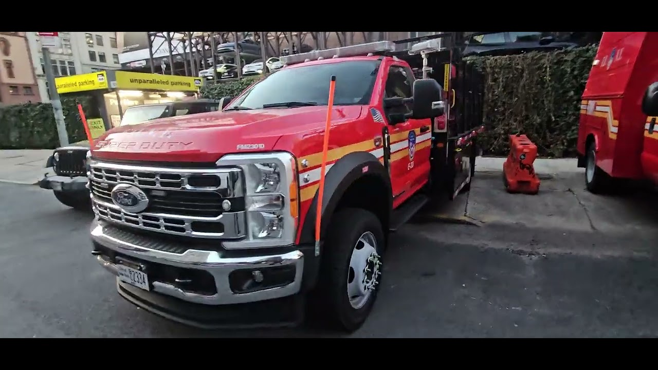 Brand New FDNY Engine 33 Purple K Response Vehicle Outside Of Engine 33 ...