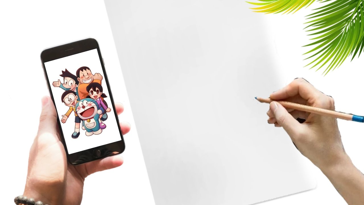 Doraemon drawing/Free hand method/ drawing - YouTube