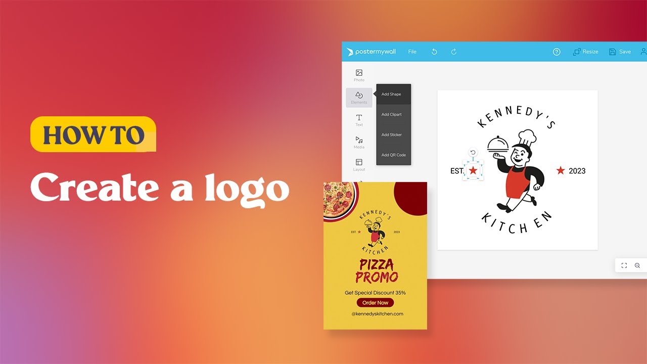 How to create a logo | PosterMyWall - YouTube