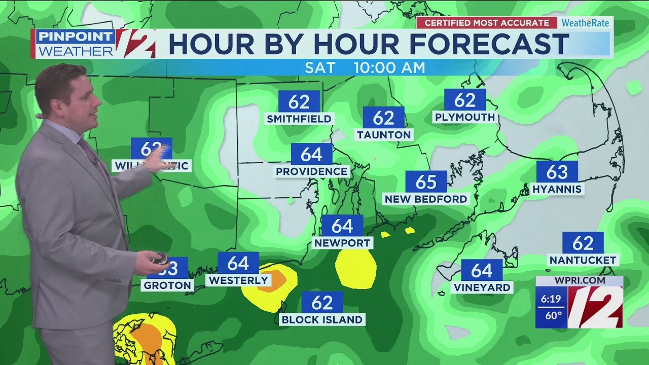 WPRI 12 Weather Forecast 6/14/25: Rainy at Times Today; Drier Father's ...