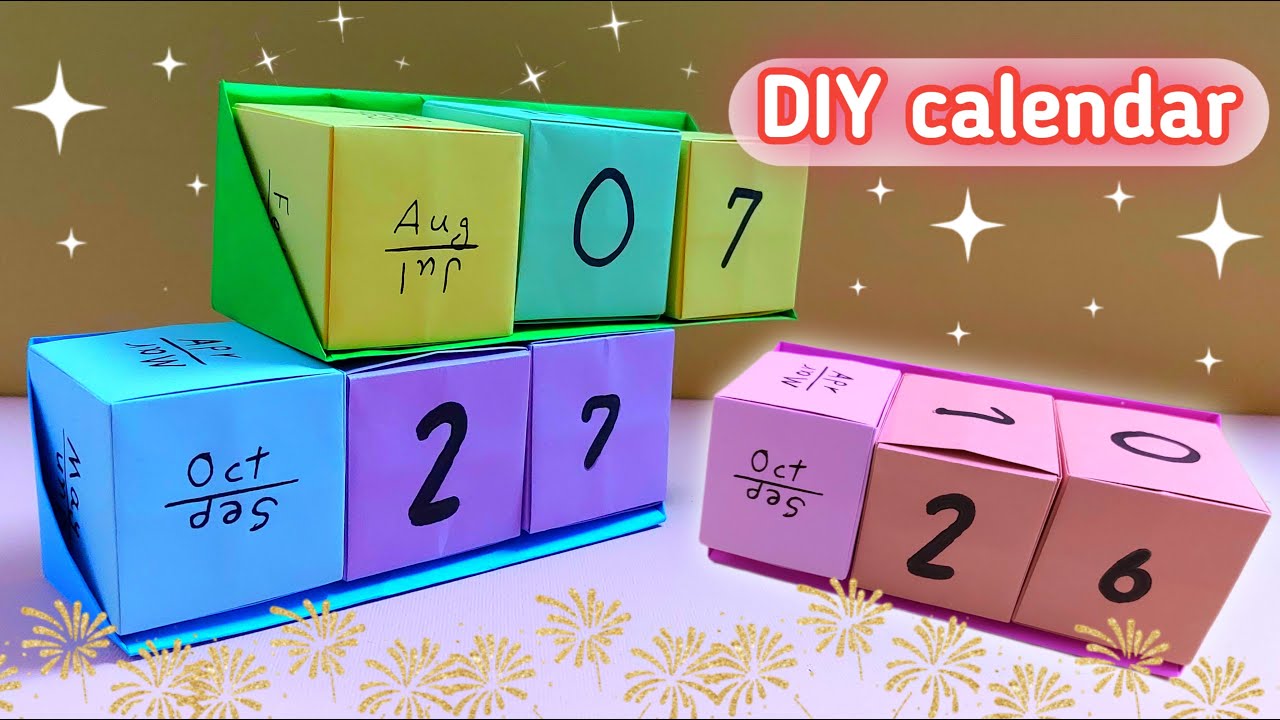 💯Origami paper block calendar🗓/💣💥DIY desk calendar📅 - YouTube