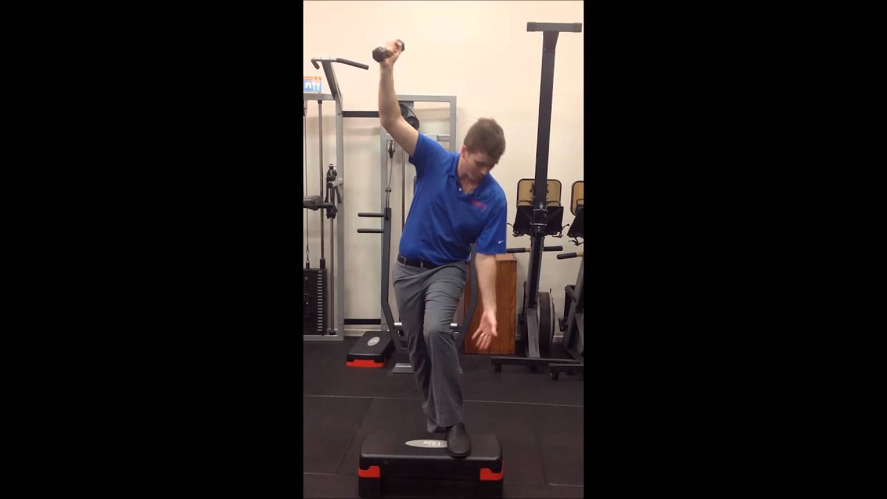 Step Up with Overhead Load - YouTube